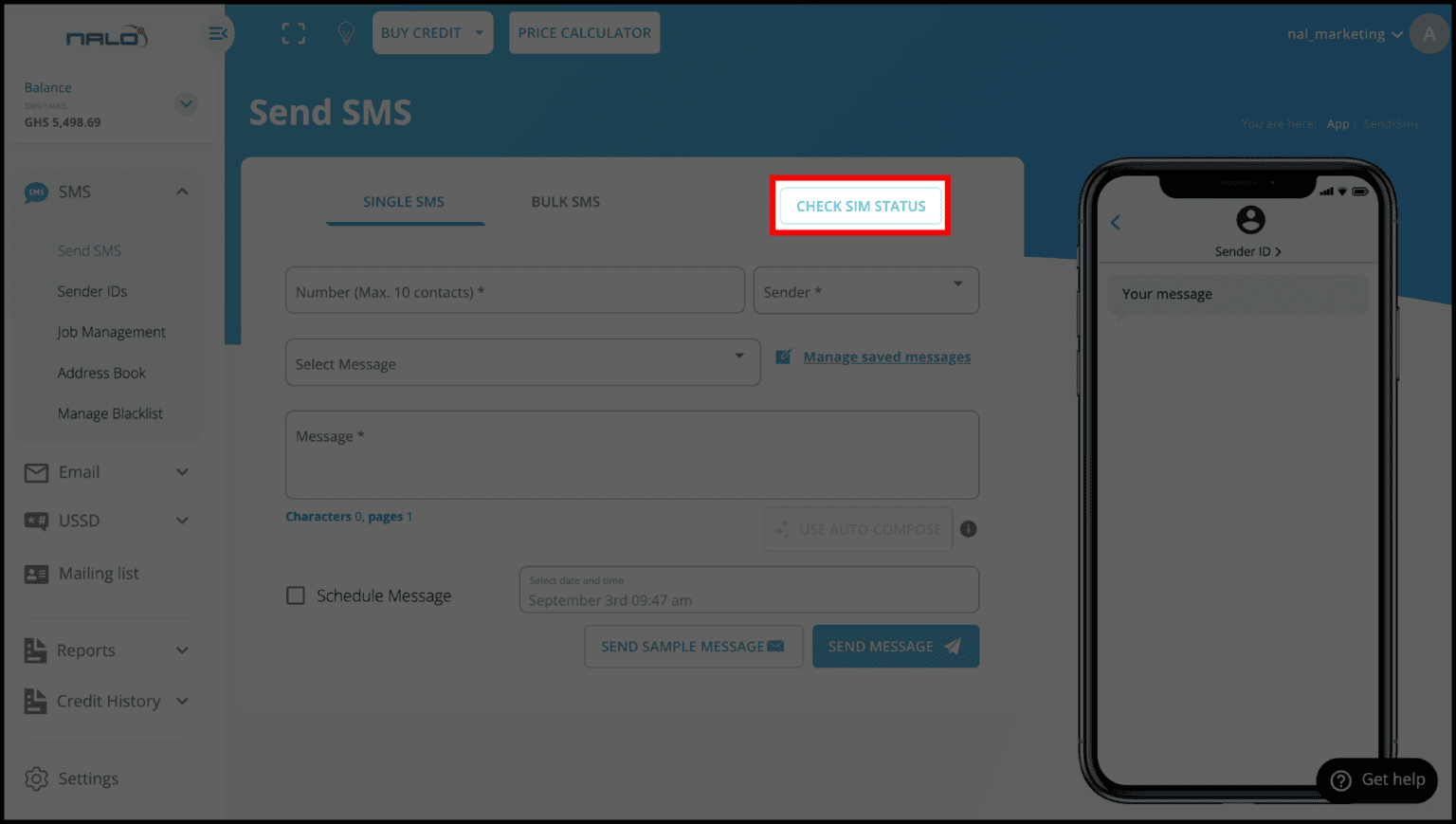 Checking SIM Active Status - NALO Help Center